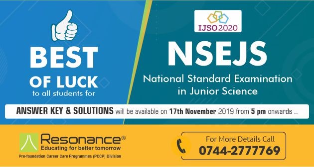 NSEJS 2019 Answer Key, Solutions & Paper Analysis by Resonance